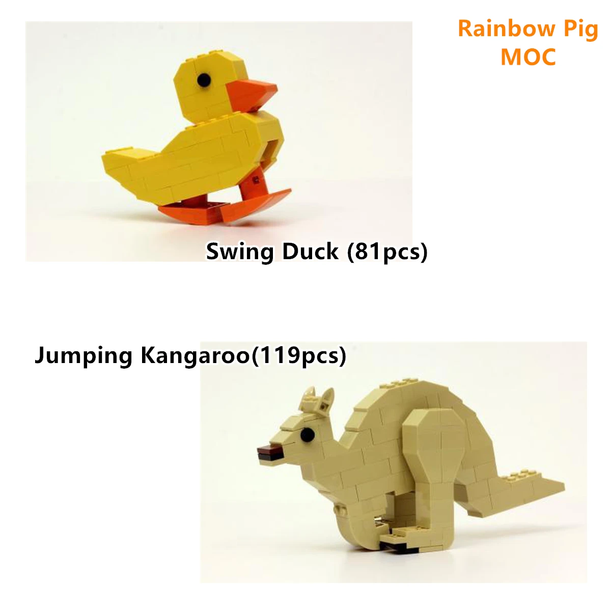 Rainbow-Pig-MOC-Waddling-Duck-and-Hopping-Kangaroo-Animal-Building ...