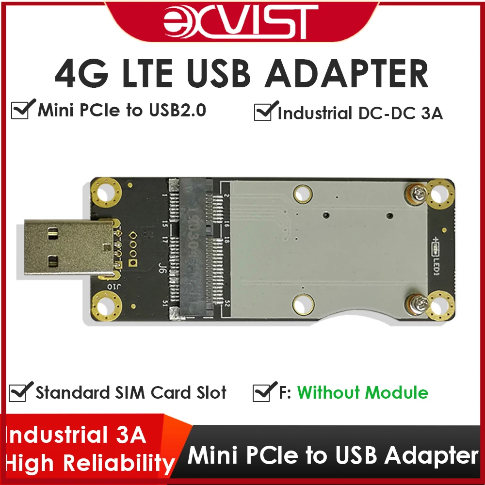 4G-LTE-Industrial-Mini-PCIe-to-USB-Adapter-W-SIM-Card-Slot-For-WWAN-LTE ...