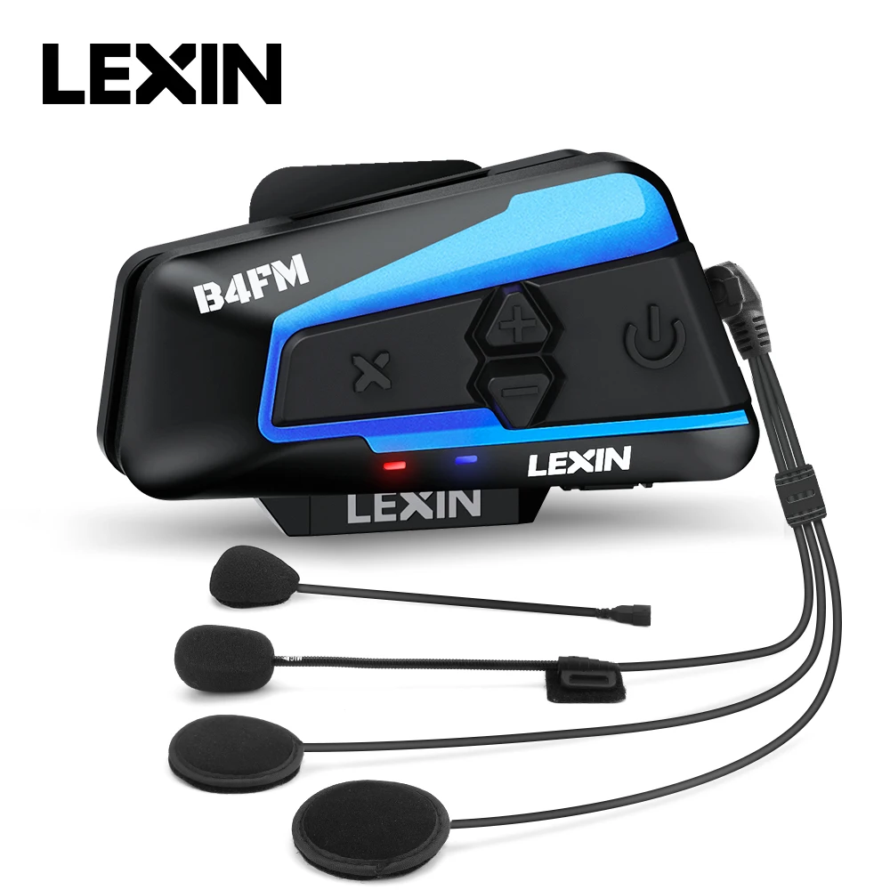 Lexin-LX-B4FM-X-for-10-Riders-Intercom-Motorcycle-Bluetooth-Helmet ...
