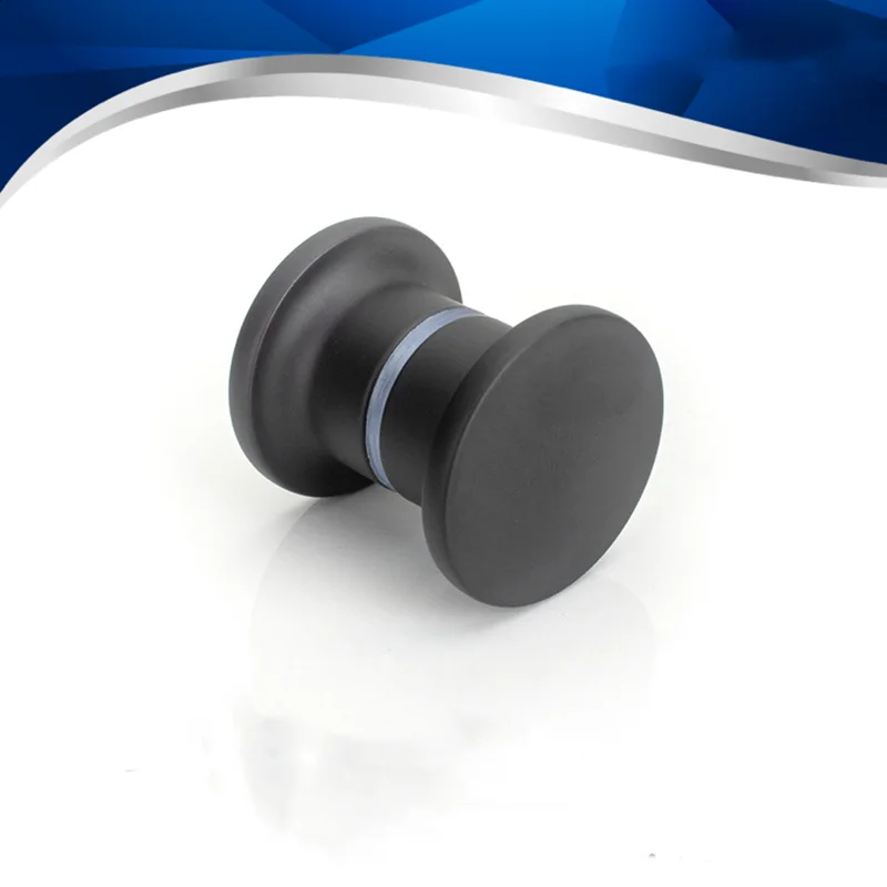 Shower room solid cast aluminum small round head dumb black single hole ...