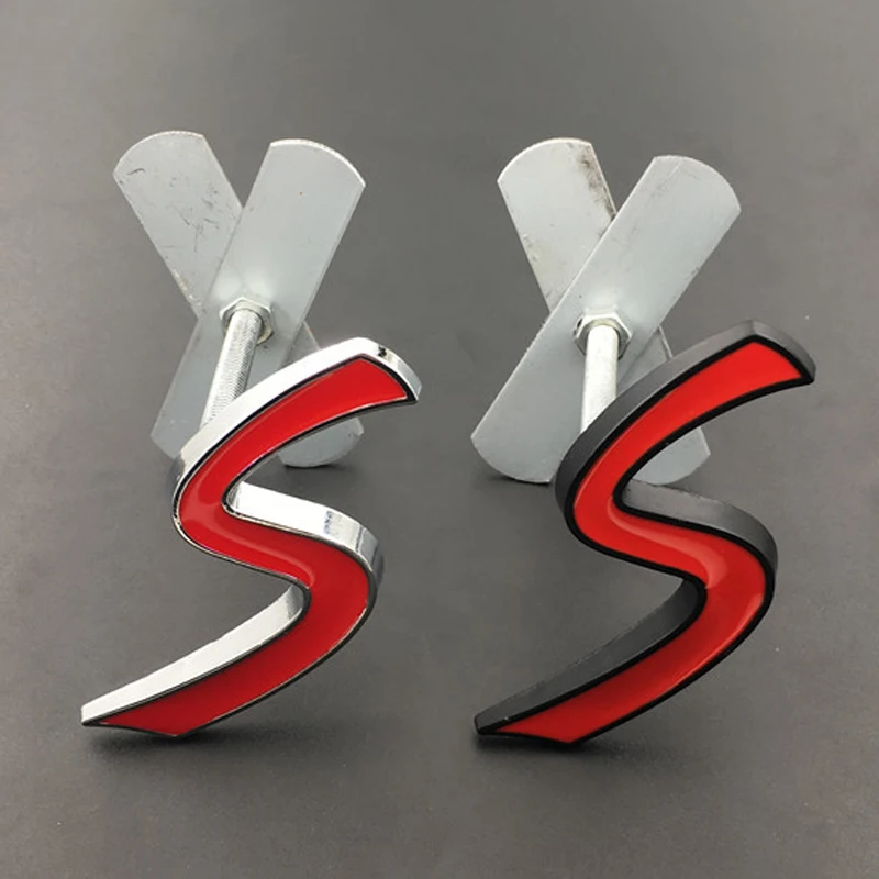 3D-Metal-Letters-Car-Front-Grille-Badge-Sticker-S-Emblem-Logo-For-Car-S ...