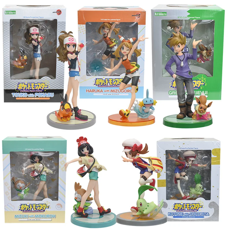 Pokemon-Figures-Hilda-And-Tepig-Parter-May-Mudkip-Blue-Oak-Eevee-Selene ...