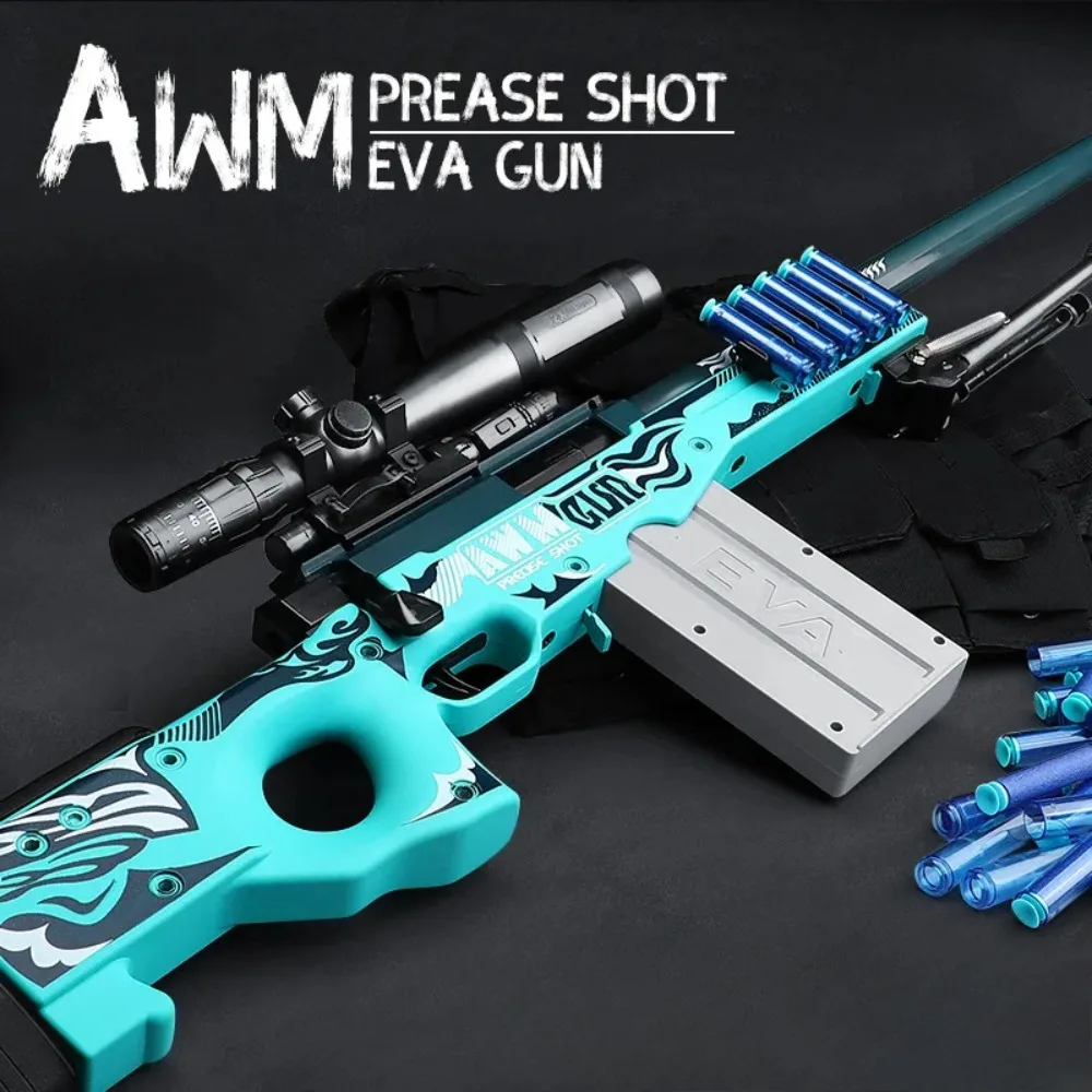 Awm Manual Launchable Safety Shell-Throwing Soft Bullet Toy Gun Sniper ...