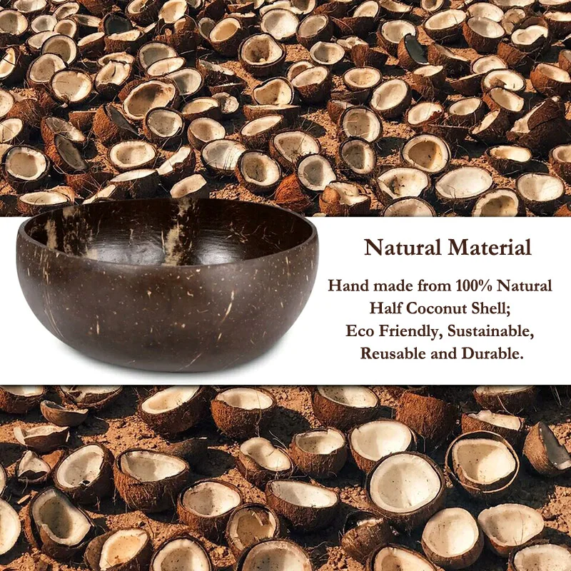 Pinch Bowls Made from Coconut Shells Set of 6 Bowls Dining & Serving ...