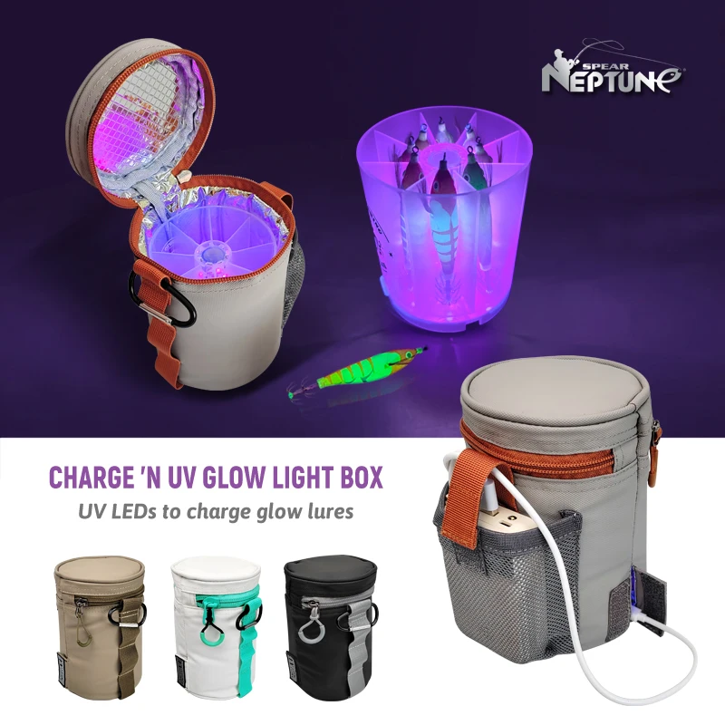 New Fishing Bags with UV Glow Light Fill Light Box Squid Bait Egi ...