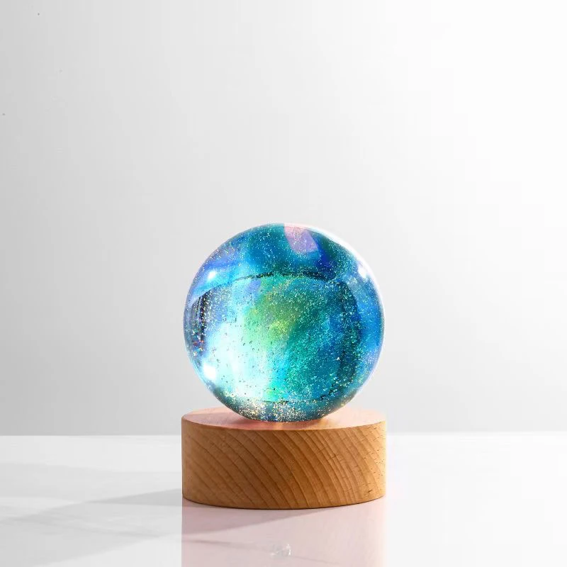 Colorful Glass ball Astronomy Planets Crystal Ball Cosmic Model ...
