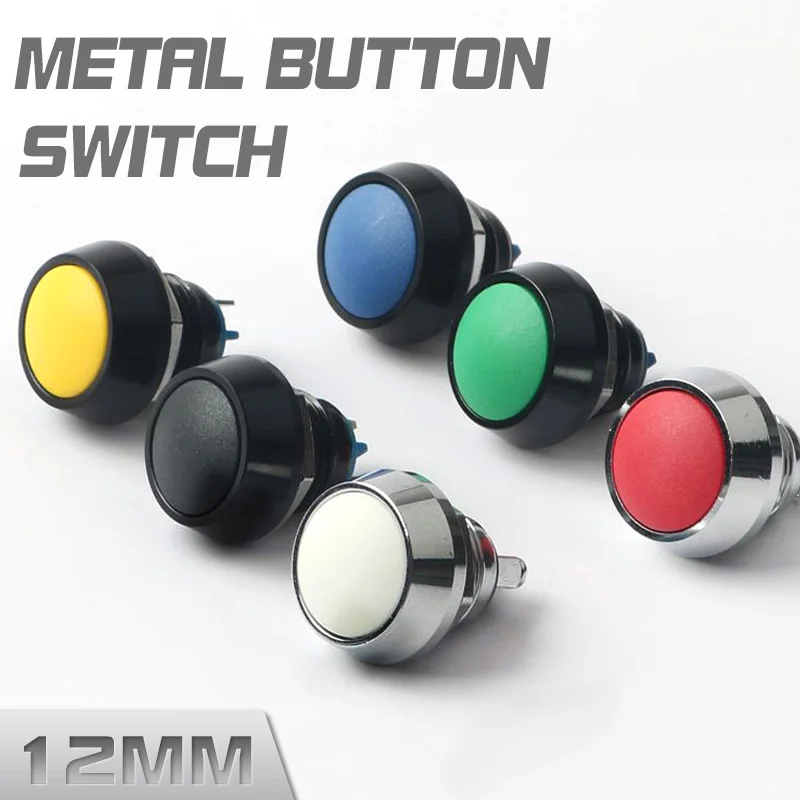 1Pcs-12mm-2Pin-Mini-Metal-Push-Button-Switch-3A-Waterproof-Momentary ...