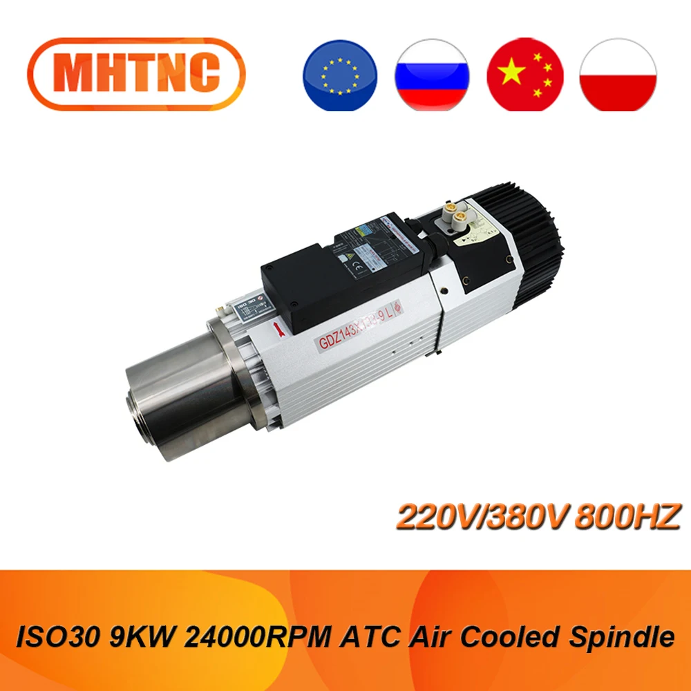 ISO30-9KW-9000w-ATC-spindle-motor-air-cooled-220v-380v-800hz-24000RPM ...