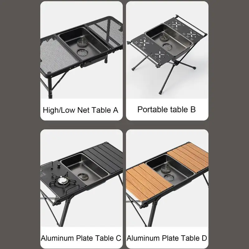 Stainless Steel Drain Basket Large Capacity Outdoor Portable Sink Leak ...