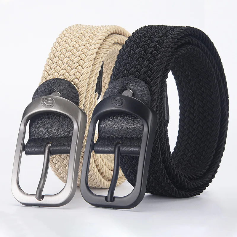 Men-s-and-Women-s-Woven-Belt-Elastic-Stretch-Canvas-Belt-Female-Korean ...