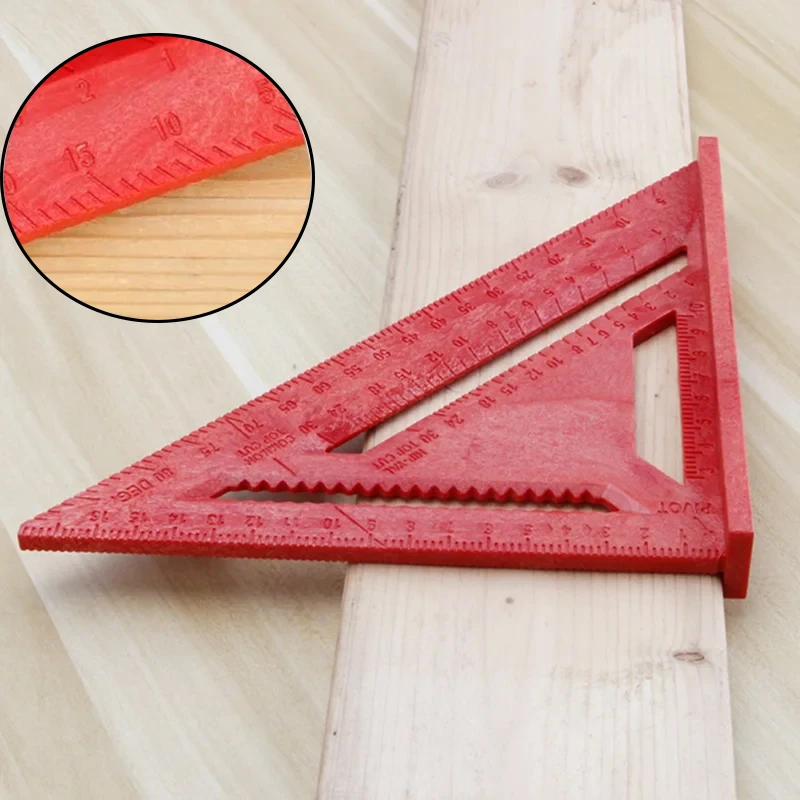 DURATEC-12inch-Woodworking-Multi-function-Triangle-Ruler-Plastic-Right ...