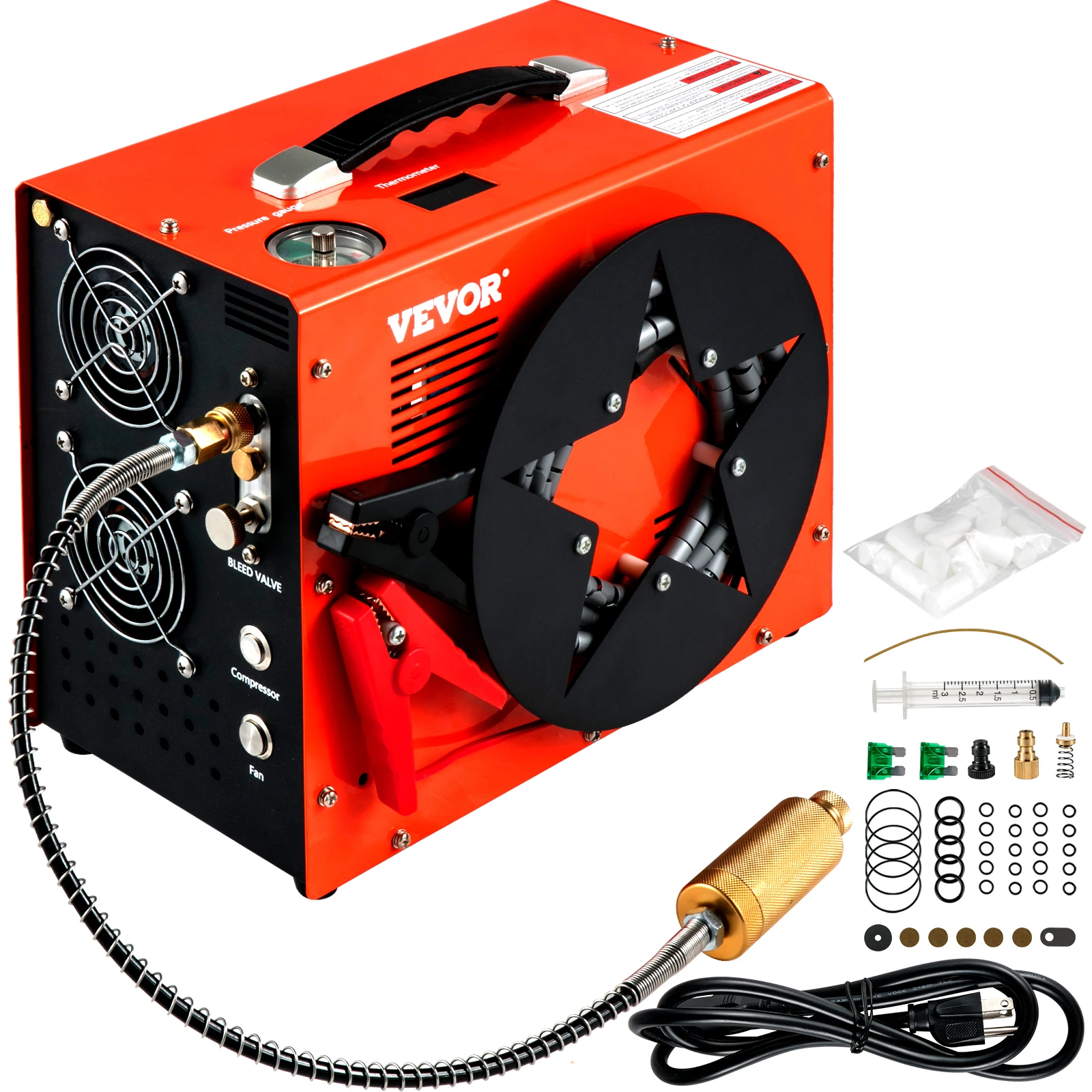 Vevor 4500Psi Pcp Luchtcompressor Hoge Druk Pomp 12V 110V 220V ...