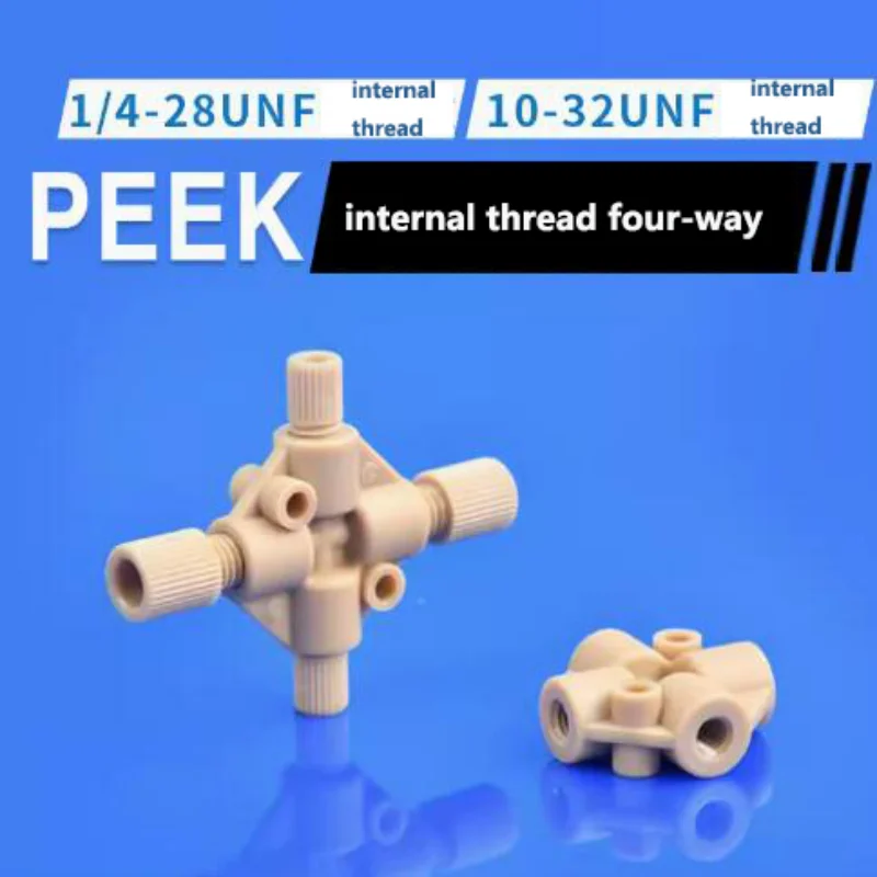 PEEK-Internal-Thread-Four-way-Joint-Liquid-Chromatograph-Accessory ...