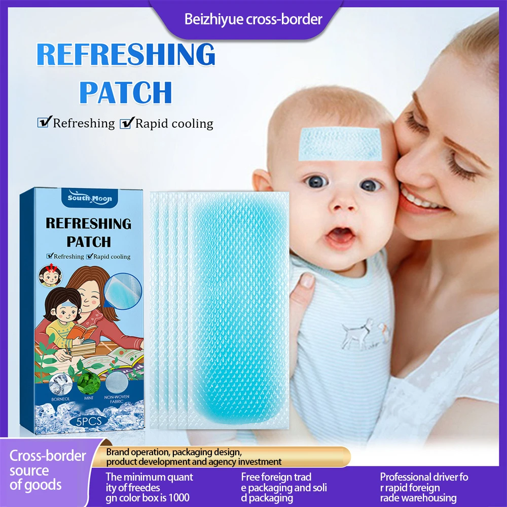5pcs Disposable Cooling Sticker Adults Children Cooling Sheets Summer ...