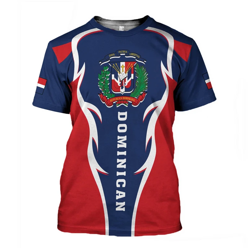Dominican Republic 3D Printed T Shirts For Men Women Casual Street ...