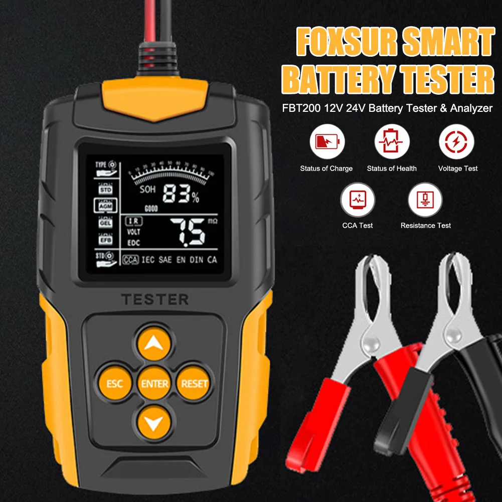 Car-Battery-Tester-12V-24V-CCA-3Ah-200Ah-Battery-Analyzer-Digital ...