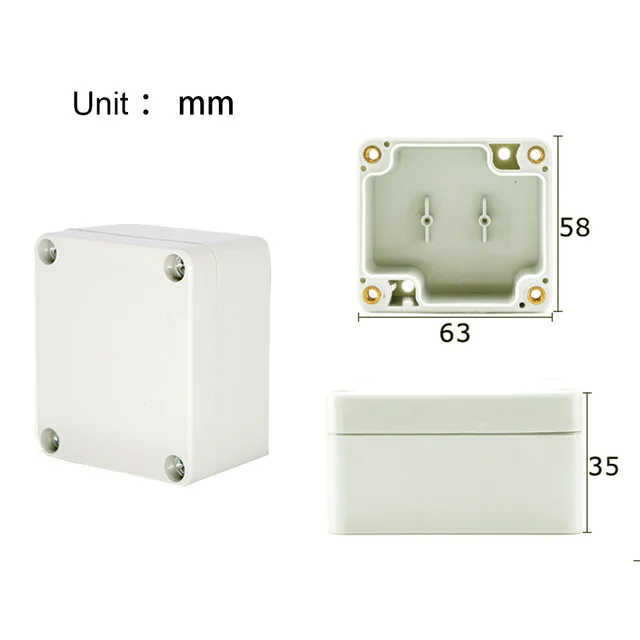 Junction ABS Box for Electronic Project Electrical Cable IP67 Outdoor ...