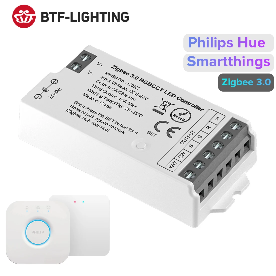 Zigbee-3-0-WiFi-LED-Controller-DIM-CCT-RGB-RGBW-RGBCCT-LED-Strip-Hue ...
