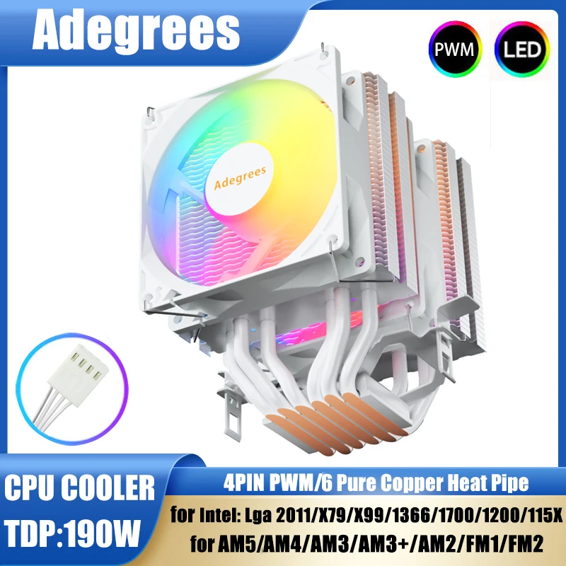 6-Heat-Pipes-CPU-Air-Cooler-4Pin-PWM-PC-Procesor-Tower-Cooler-for-Intel ...