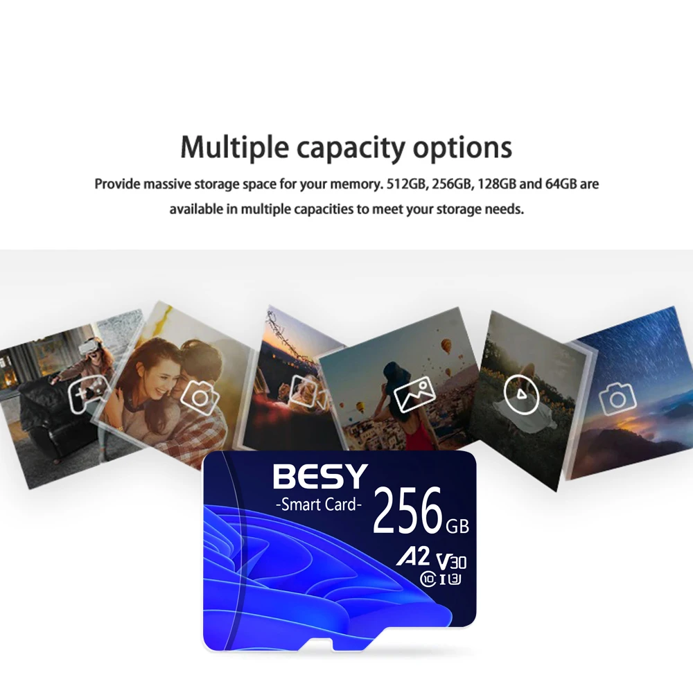 New-style-256GB-128GB-64GB-32GB-Memory-Flash-Card-Micro-TF-Mini-SD-Card ...