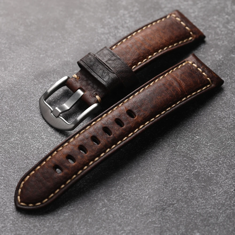 Premium-Italian-Head-Layer-Cowhide-Leather-Strap-20-22-24-26MM-Handmade ...