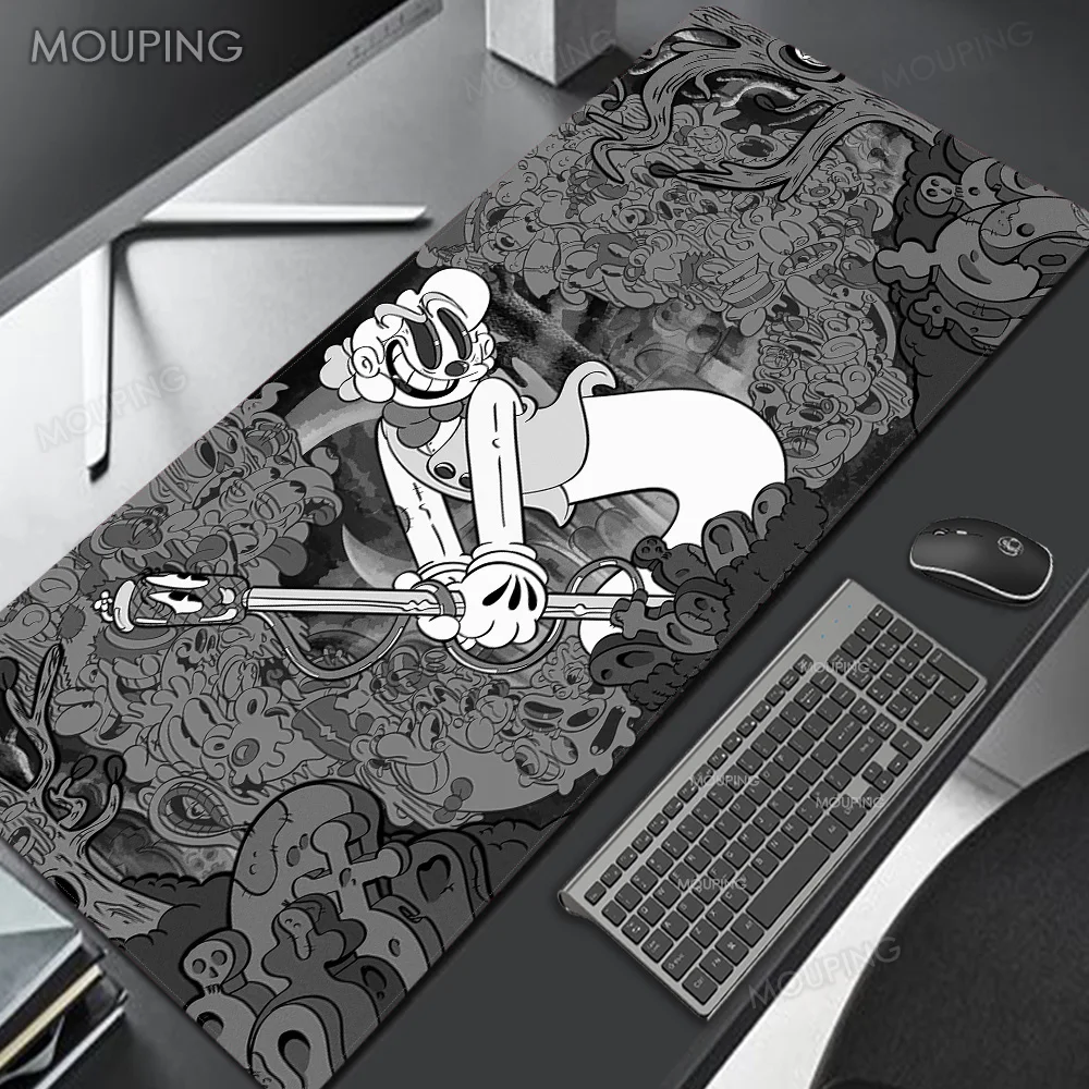Kawaii Large Mouse Pad Anime Gamer Carpet Keyboard Grey Mousepad ...