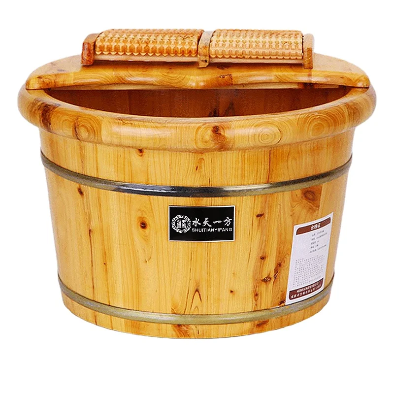Cedar Foot Bath Barrel Wooden Foot Bath Wooden Bucket Household Solid ...