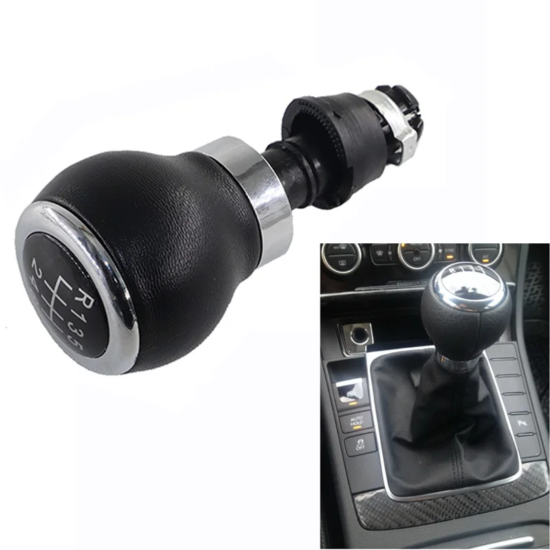 5/6 speed Leather Car Shift Gear Knob Lever Gaitor Boot Cover For VW ...