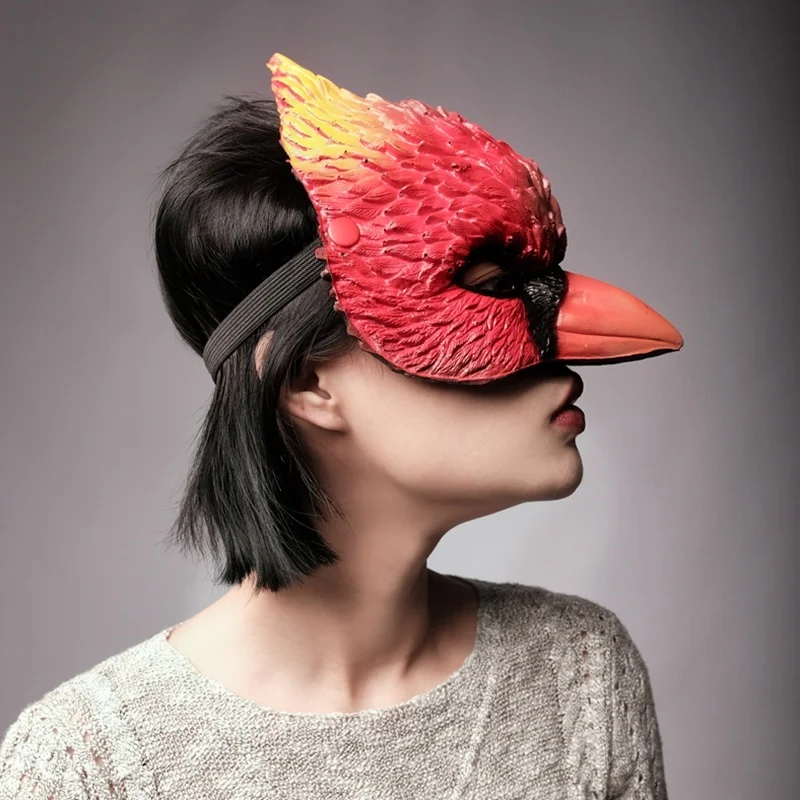 Colorful-Beak-Face-Propes-Red-Full-Face-Bird-Mouth-Mask-Plague-Doctor ...
