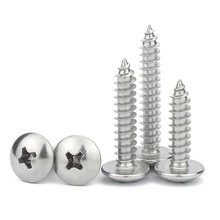 50/ 20/ 10pcs M3 M3.5 M4 M5 M6 Cross Recessed Truss Head Self-tapping Screw 304 Stainless Steel ...