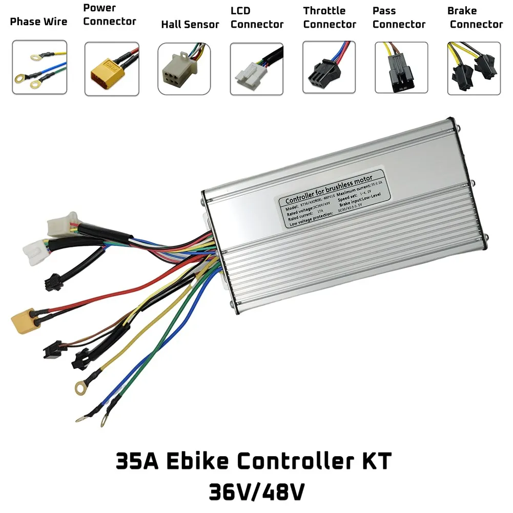 Ebike-Controller-Brushless-Motor-Controller-DC-36V-48V-1000W-1500W-35A ...