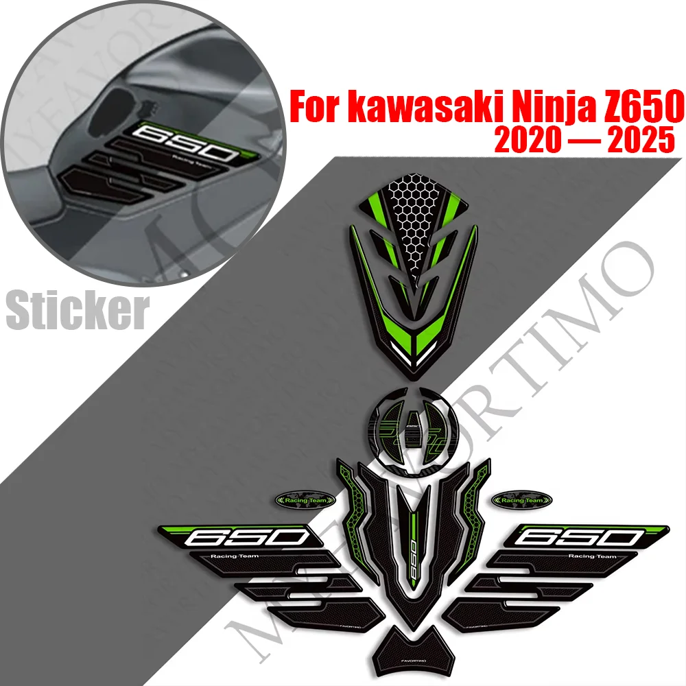 For kawasaki Ninja Z650 Motorcycle Fuel Tank Pad Sticker Moto Epoxy ...