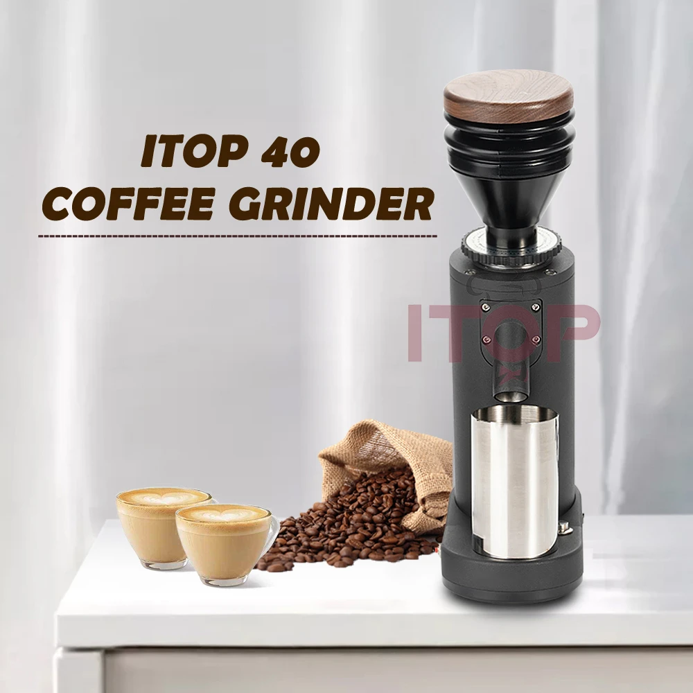 Itop Electric Coffee Grinder 40mm Titanium Burr Metal Bean Hopper 75g Elegant Samll Coffee ...
