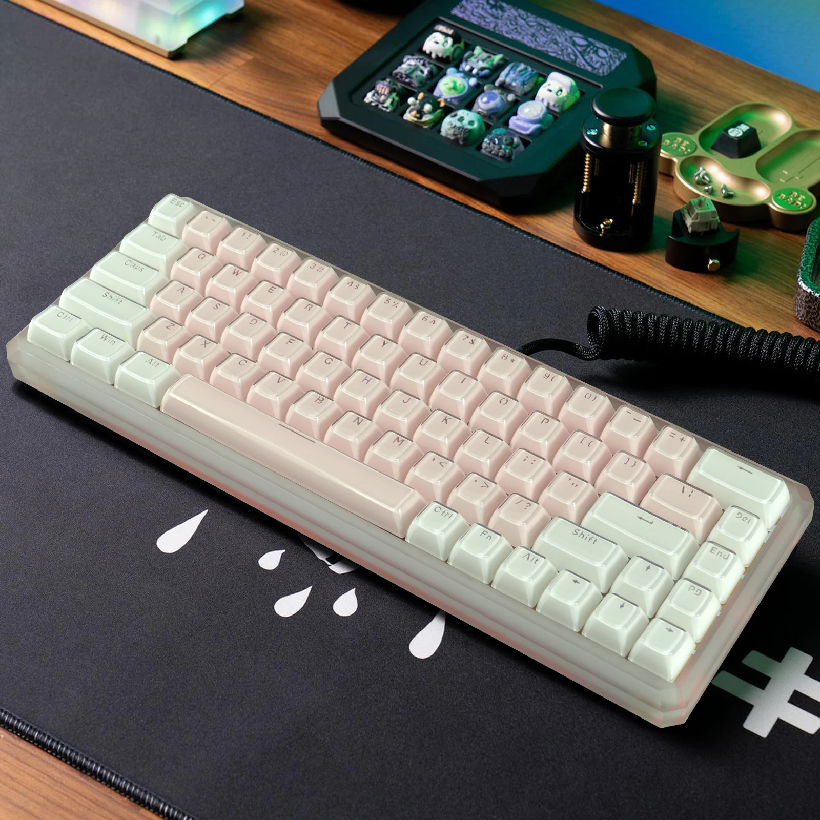 Gel-ia-Ice-Crystal-Keycaps-teclado-mec-nico-cereja-Perfil-Ingl-s-Keycap ...