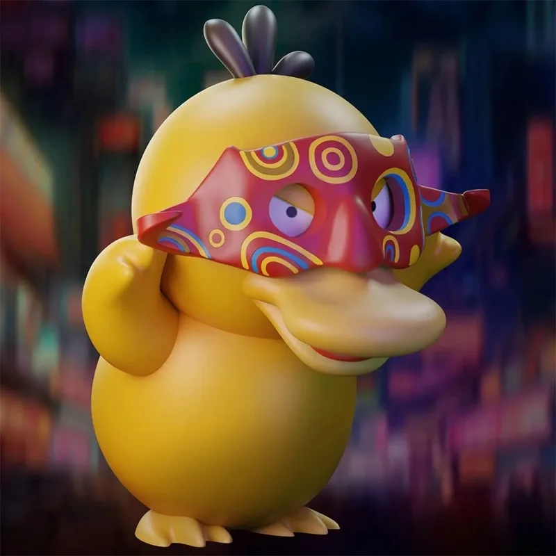 Anime Pokemon Mask Psyduck Figure Decorative Ornaments PVC Collection ...