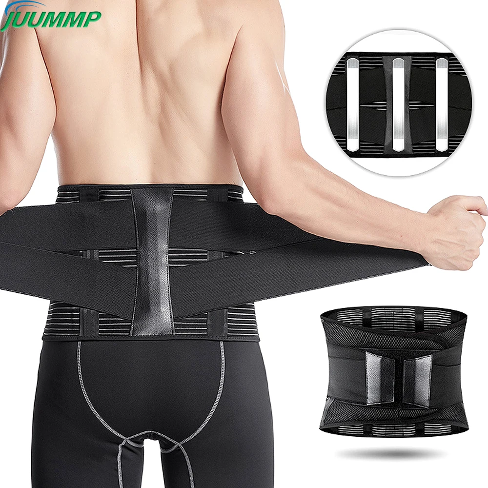 Double-Pull-Lumbar-Support-Lower-Back-Belt-Brace-Pain-Relief-Band-Waist ...