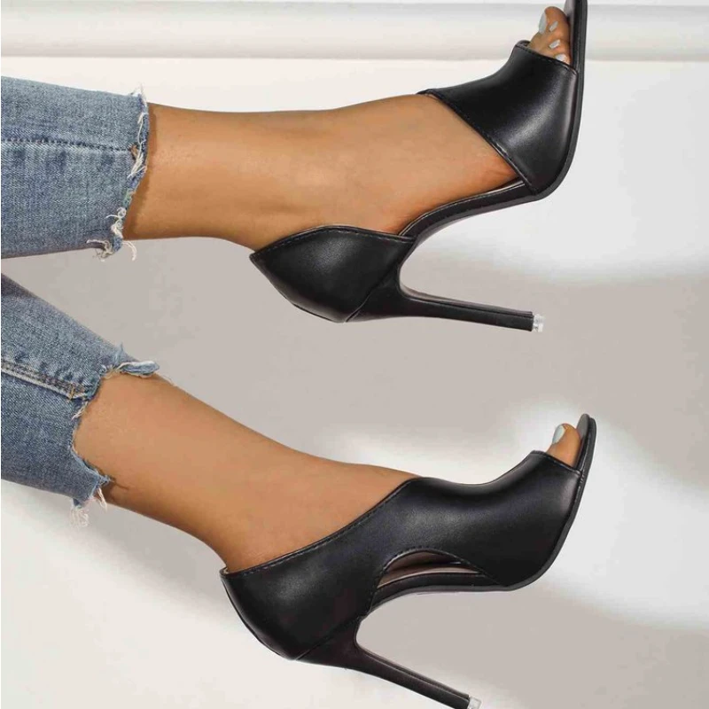 Pompe-da-donna-scarpe-aperte-tacchi-donna-tacchi-alti-nero-pompe-Sexy ...