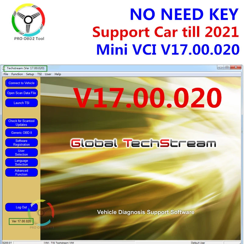 Mini Vci V17.00.020 V16.30.013 For Toyota Tis Techstream V15.00.028 ...