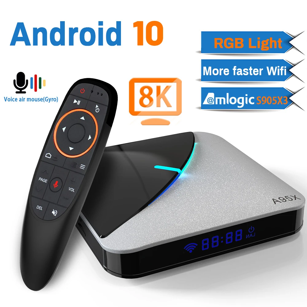 Transpeed A95x F3 Air 8k Android 10.0 Tv Box Amlogic S905x3 4k Voice ...