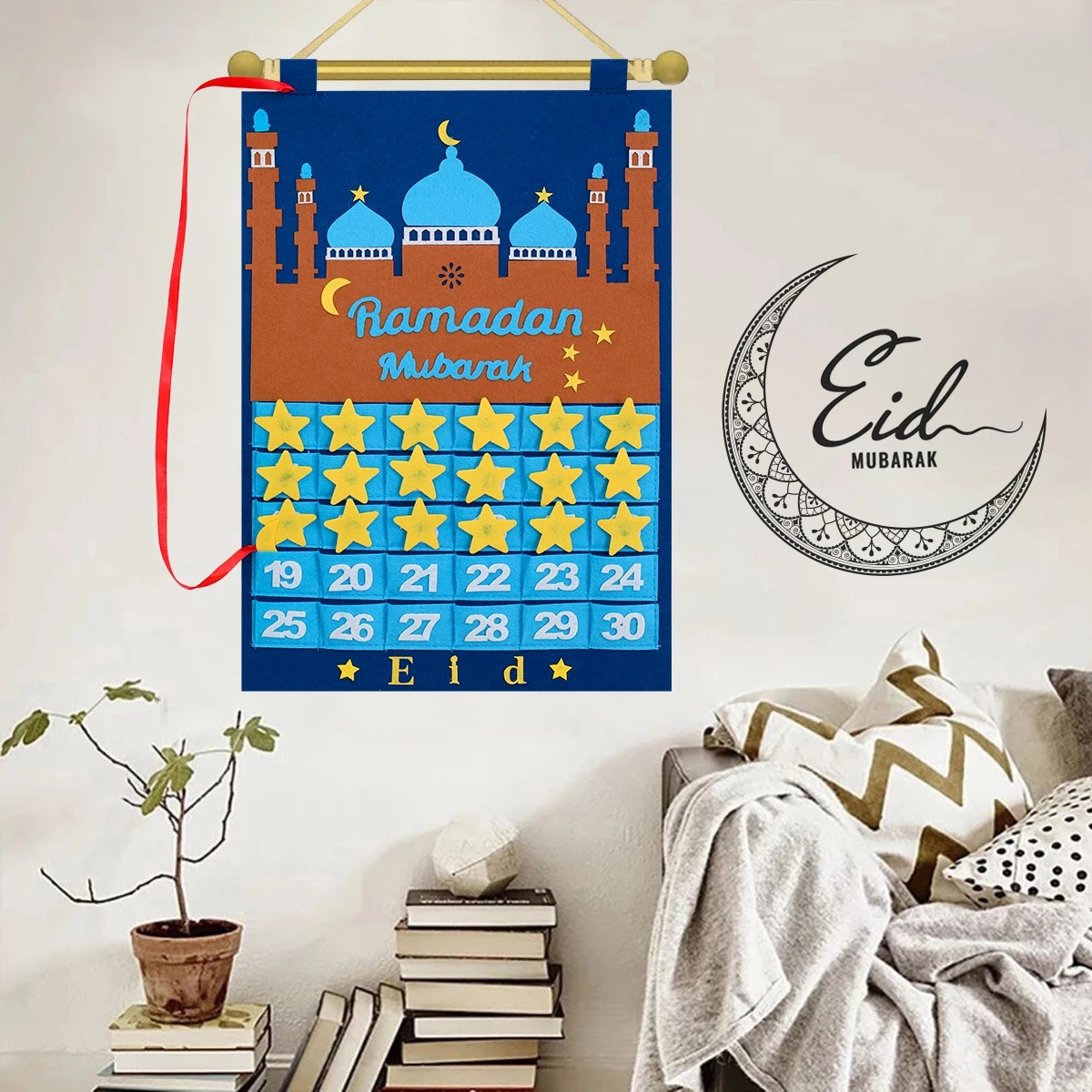 Ramadan-Advent-Calendar-With-30-Reusable-Star-30-Days-Felt-Wall-Ramadan ...