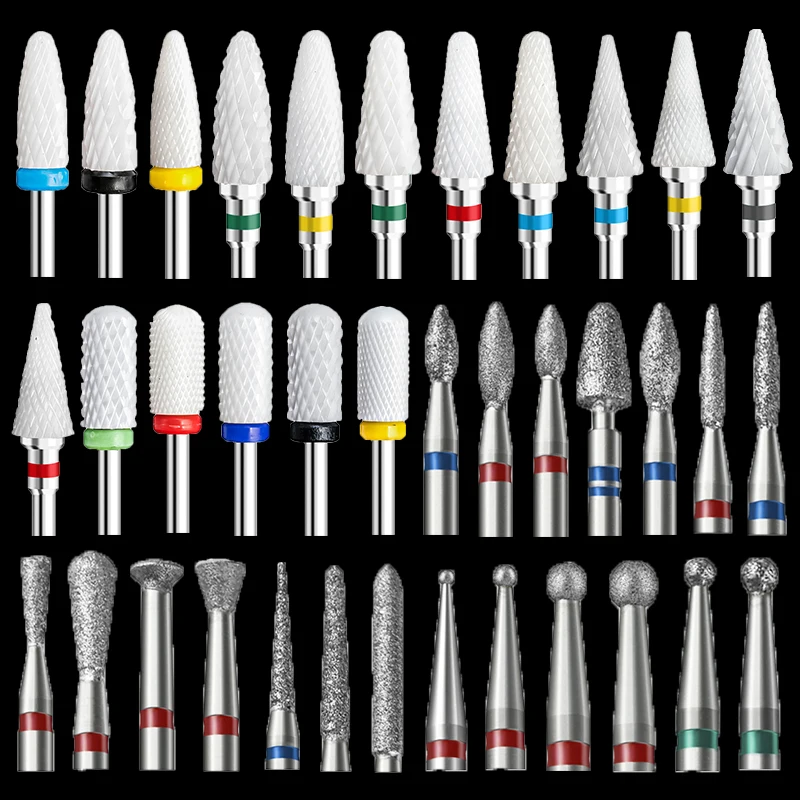 Diamond Milling Cutters for Manicure Rotary Nail Drill Bit Eletric ...