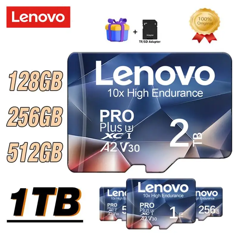 Lenovo-Memory-Card-512GB-128GB-2TB-1TB-U3-V30-4K-Full-HD-Micro-TF-Mini ...