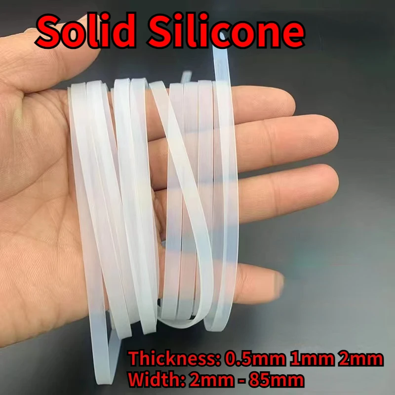 Solid Silicone Rubber Sealing Strip Weatherstrip High Temperature Resistant Thickness 0.5mm 1mm ...