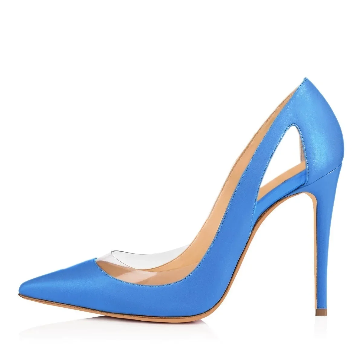 Women-Pumps-Stilettos-11cm-Sexy-Hollow-Transparent-Pointed-Toe-High ...