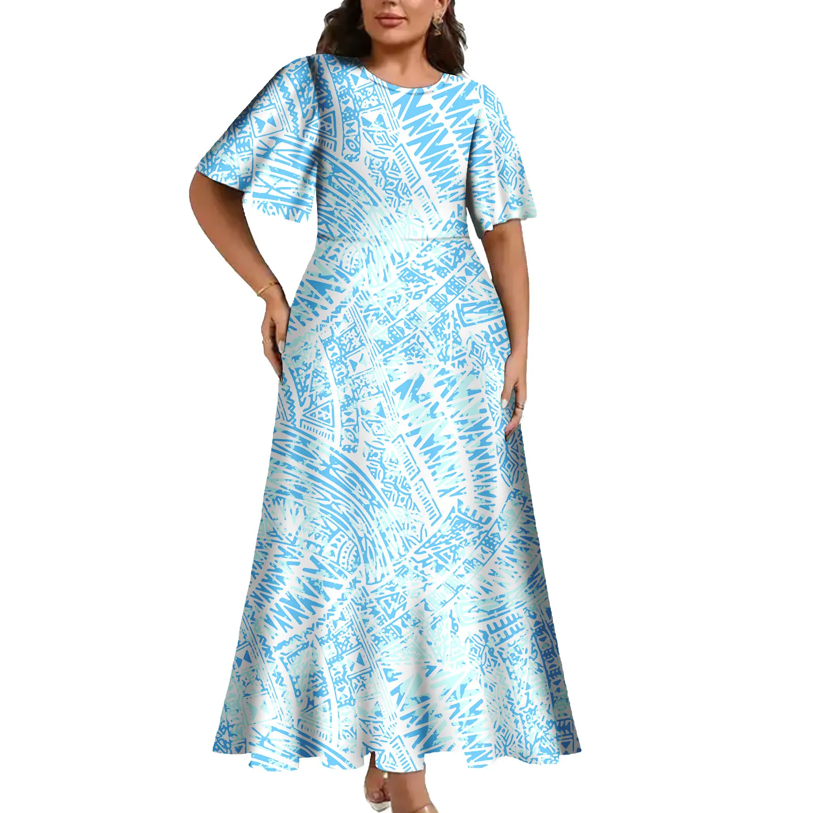 Custom-Clothing-Women-Plus-Size-Summer-Dresses-Hawaii-Beach-Tropical ...