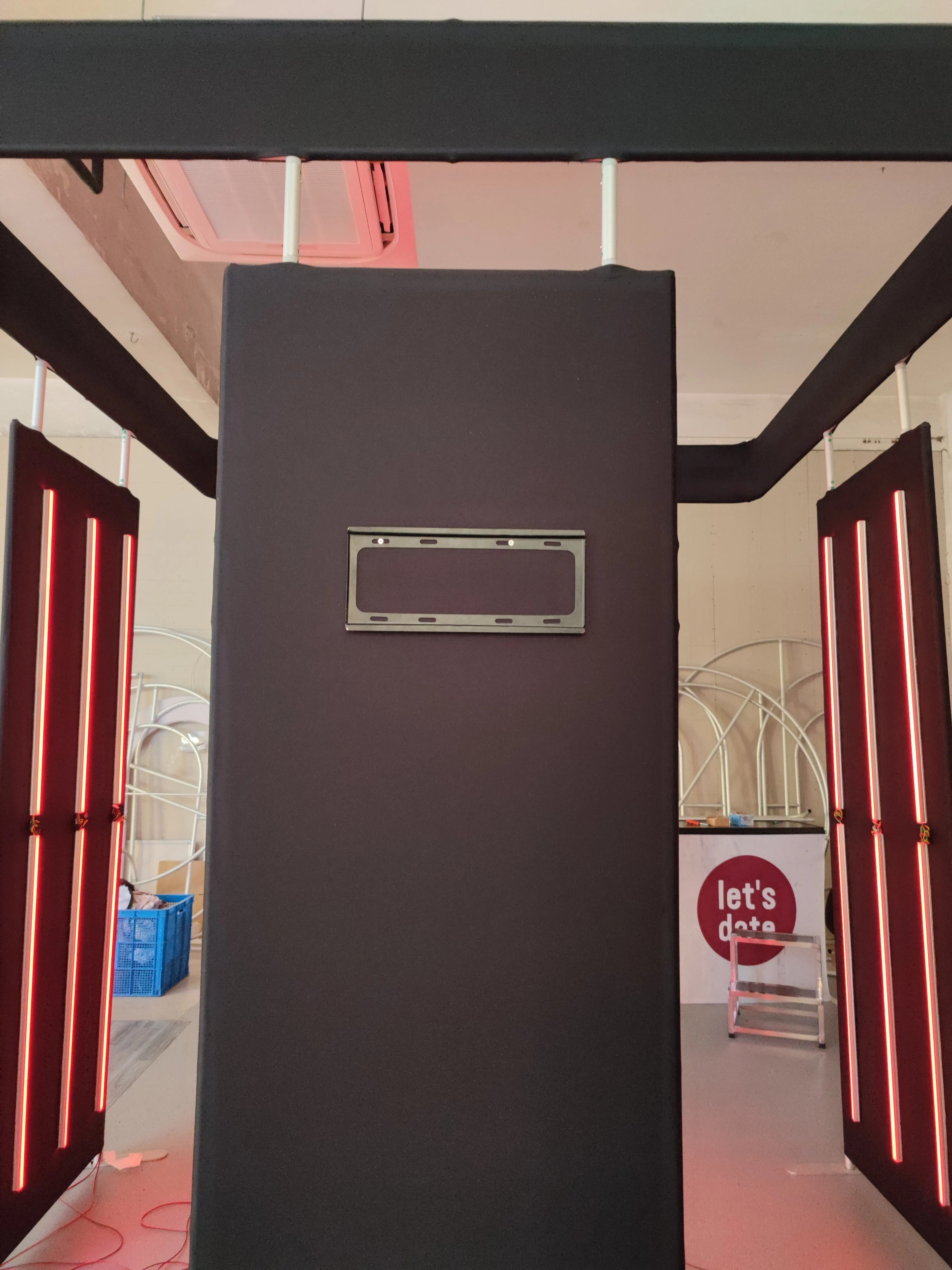 Square Backdrop Tent For 360 Photo Booth Studio Luxury LED Enclosure ...