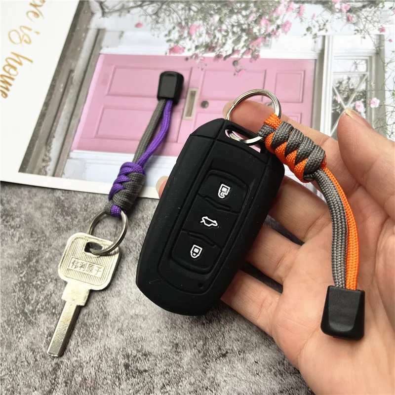 Llavero para llaves con anillo de cadena, cordón corto de Color de ...