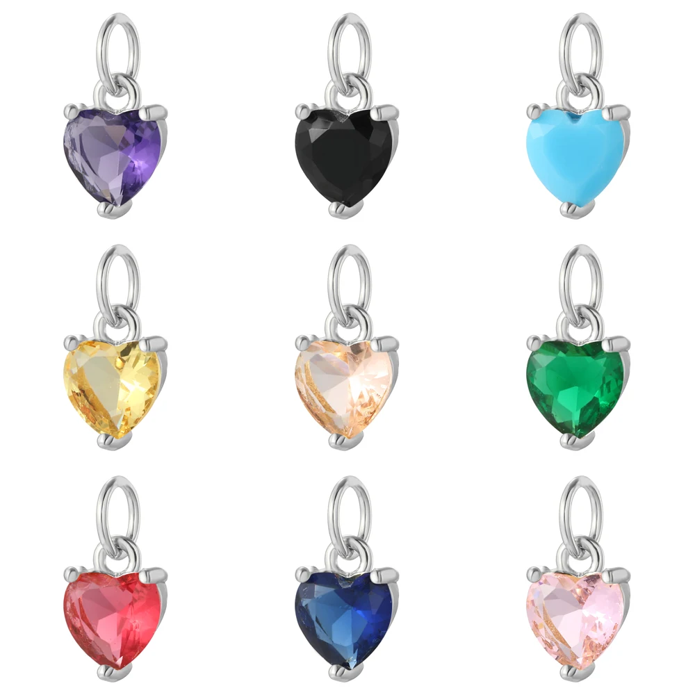 Fashion-Zircon-Heart-Colorful-Charms-for-Jewelry-Making-Supplies-Diy ...