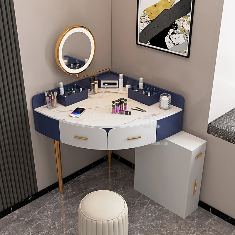 Fosuhouse Light Luxury Bay Window Dressing Table Bedroom Furniture ...