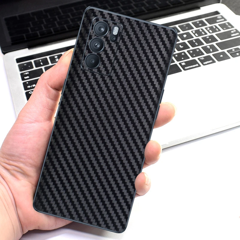 3D Carbon Fiber Decal Phone Back Skins for OPPO Reno 8 Pro+ 8 5G 7 6 ...